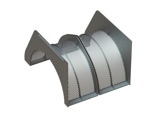 Screen basket 2piece 980 wide, sheet thickness t=2 - CUTMETALL